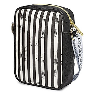 Buckle Down Beetlejuice Bag, Cross Body, Beetljuice Stripes, Vegan Leather