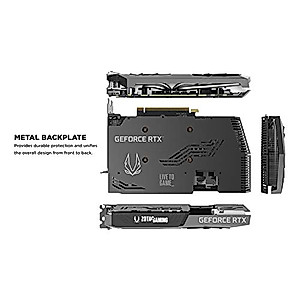 ZOTAC GAMING GeForce RTX 3070 Twin Edge OC 8GB GDDR6 256-bit 14 Gbps PCIE 4.0 Gaming Graphics Card, IceStorm 2.0 Advanced Cooling, White LED Logo Lighting, ZT-A30700H-10P