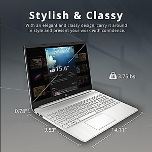 HP 2022 15.6" FHD Laptop, AMD Ryzen 5-5500U Processor, 16GB RAM, 512GB PCIe SSD, AMD Radeon Graphics, HD Webcam, Wi-fi, Bluetooth, Win 11, Silver, 32GB SnowBell USB Card
