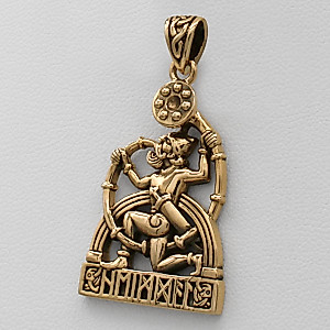 Dryad Design Heimdall Pendant Viking God - Bronze Norse Jewelry for Men or Women