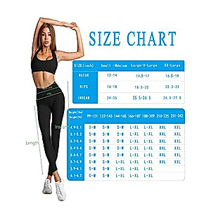 TMAIHOHIA 3 Pack High Waisted Leggings for Women Workout Gym Tummy Control Compression Butt Lift Leggings Yoga Pants L/XL Black/Black/Black
