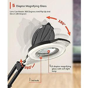 TASALON 2-in-1 Professional Facial Steamer, Hot Ozone Face Steamer for Facial with 5X Magnifying Lamp, Esthetician Steamer for Salon Beauty and Spa Shop, Skin Care Equipment with New Upgrade Wheels