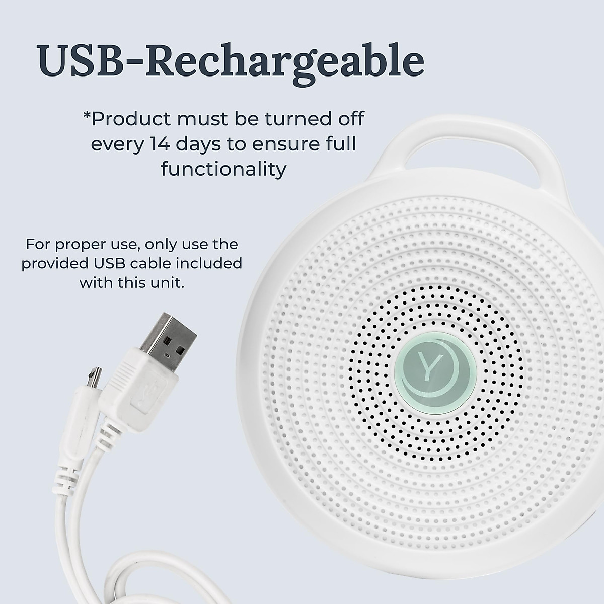 Yogasleep Rohm Portable White Noise Sound Machine, 3 Soothing Natural Sounds with Volume Control, Sleep Therapy For Adults, Kids & Baby, Noise Cancelling for Office Privacy & Meditation, Registry Gift