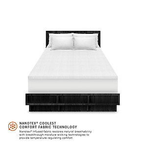 SensorPEDIC 1.5-Inch Coolest Comfort Memory Foam Bed Topper, California King, White
