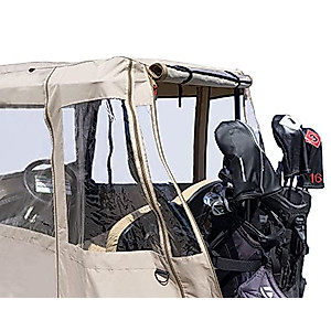 Greenline Golf Cart Enclosure Eevelle USA | Golf Car Cover | All Weather Windproof Waterproof Rain Cover | 2 or 4 Passenger Durable Golf Cart Cover