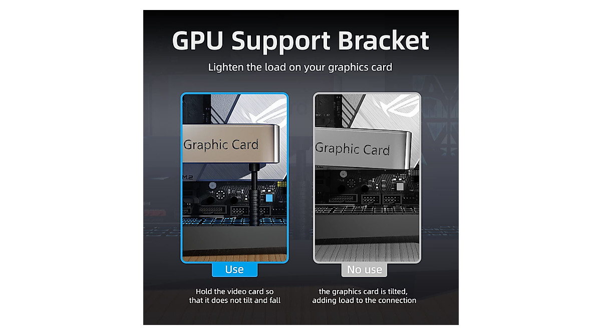 Adjustable GPU Support Bracket for Graphics Cards