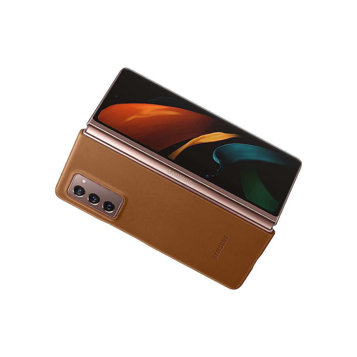 Samsung Galaxy Z Fold 2 5G Leather Case , Brown (US Version)