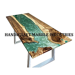 Epoxy Table, Epoxy Resin River Table, Live Edge Wooden Table, Natural Wood,Dining table, Natural Epoxy Table, Resin Table