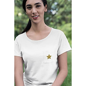 Star Iron On Decal, 4th of July Vinyl Patches, DIY Crafts, HTV Vinyl Shape Symbol, Pick from 9 Size Options, Glitter or Plain Colors, Iron-On Almost Anything in 5 Min (Neon Yellow Glitter)