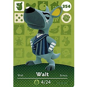 Nintendo Animal Crossing Happy Home Designer Amiibo Card Walt 354/400 USA Version