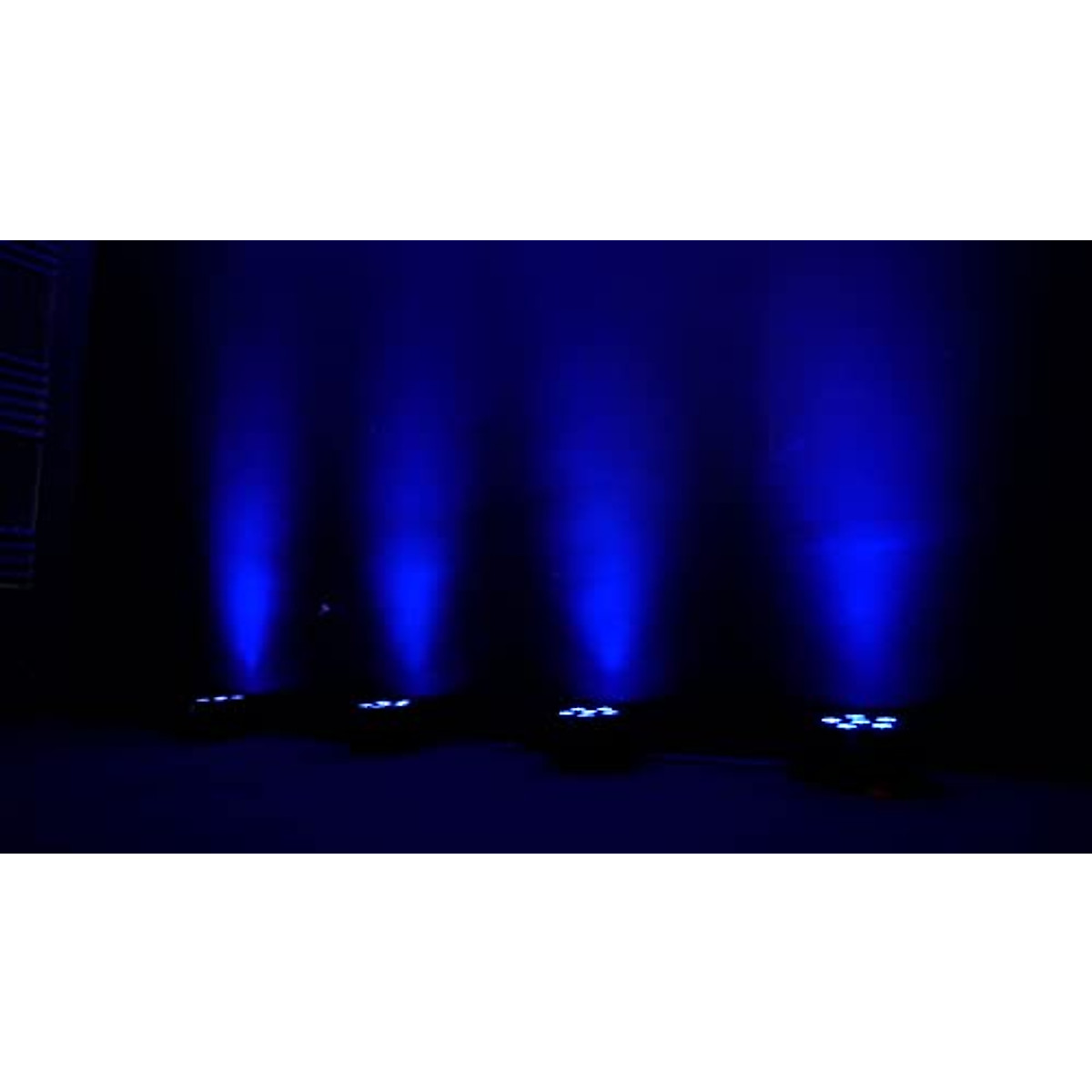 Rockville Battery PAR 61 Pack Black, 8 Pack Rechargeable RGBWA+UV Wash Lights with Charging Flight Case, Includes Remote, 15 Hours Battery Life, Perfect for Events, Parties & DJ Gigs