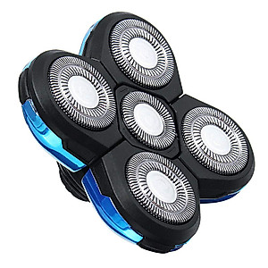 5 Head Shaver Heads, 2PCS Shaver Blade Heads Shaver Replacement for Electric Razor Shaving Bald Tool, Head and Face Electric Razor Shaver Head, Not Fit for Remington Razors