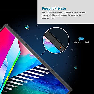ASUS VivoBook Pro 15 OLED Ultra Slim Laptop, 15.6” FHD OLED Display, AMD Ryzen 7 5800H CPU, NVIDIA GeForce RTX 3050, 16GB RAM, 512GB SSD, Windows 10 Home, Quiet Blue, M3500QC-DB71