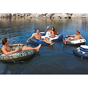 Intex River Run 1 Person Inflatable Floating Tube Lake/Pool/Ocean Raft (5 Pack)