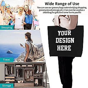 Custom Tote Bag Design Photo Text Personalized Shoulder Bags Custom Handbag For Women Teacher for Travel Business Shopping Personalized Gifts