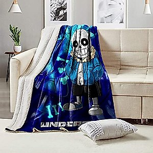 Cool Sans Flannel Blanket Ultra Soft Air Conditioned Throw Bed Blanket for Camp Sofa Chair Couch 60''X50''