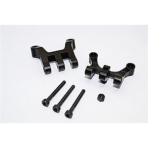 GPM For Vaterra K5 Blazer Ascender Upgrade Parts Aluminum Front/Rear Gear Box Mount - 2Pcs Set Black
