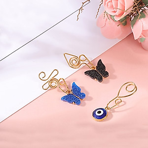 BodyAce 12pcs Fake Nose Cuff Non Piercing, Indian African Fake Nose Rings for Women Men, Stainless Steel Faux Nose Piercing Jewelry Clip On Nose, Fake Septum Nose Ring Cuff (F:9pcs Dangle Nose Cuff)