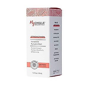 MyCHELLE Dermaceuticals Incredible Pumpkin Peel (1.2 Fl Oz) - Gentle Face Moisturizer with Pumpkin Seed Oil, Cloudberry Extract & Antioxidants - Moisturizes, Nourishes & Helps Strengthen Skin