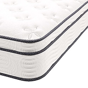 Modway Jenna 10” Innerspring and Memory Foam Twin Mattress With Individually Encased Coils