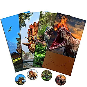 24 Pieces Dinosaur Gift Bags for Dinosaur Birthday Baby Shower Party Supplies,Dinosaur Goody Snacks Treat Candy Party Favors Bags for Kids Adults Dinosaur Dino Theme Party Decorations