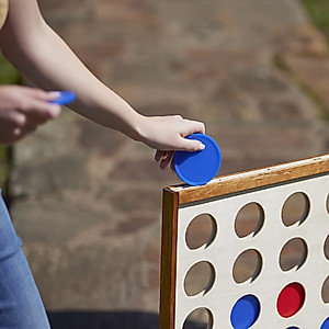 Giant 4 Connect in a Row with Carrying Case and Stained and Finished Legs and Frame