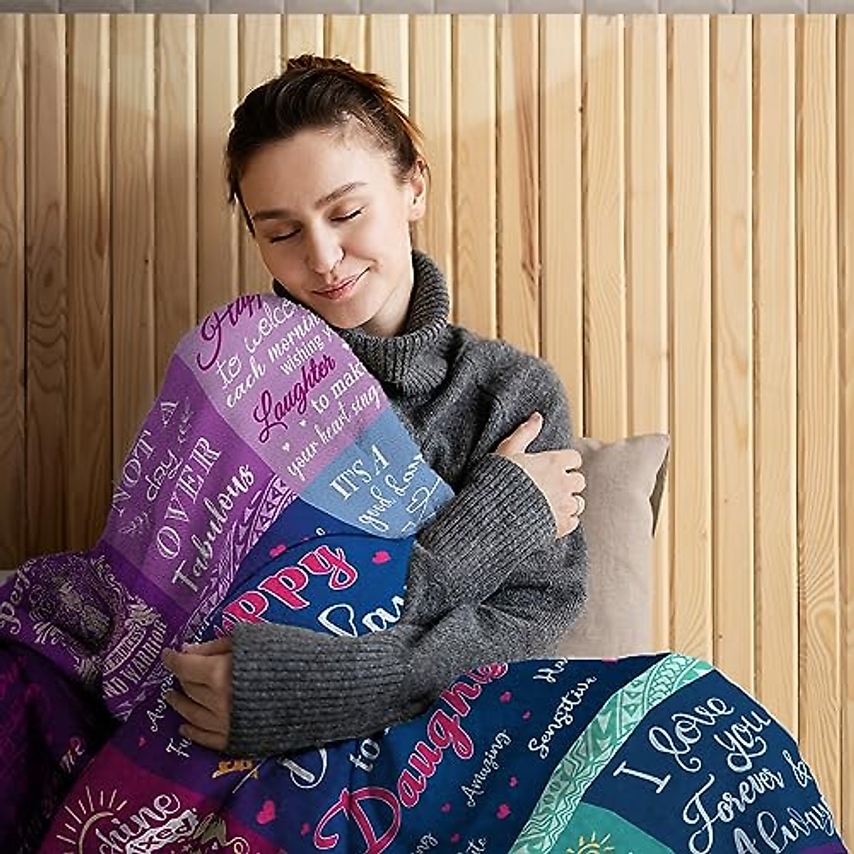 Wisegem Daughter Birthday Gifts - to My Daughter Gifts for Birthday Blanket 60"x50" - Birthday Gift for Daughter - Happy Birthday Daughter Gift Ideas for Girls - Daughters Bday Party Decor Presents