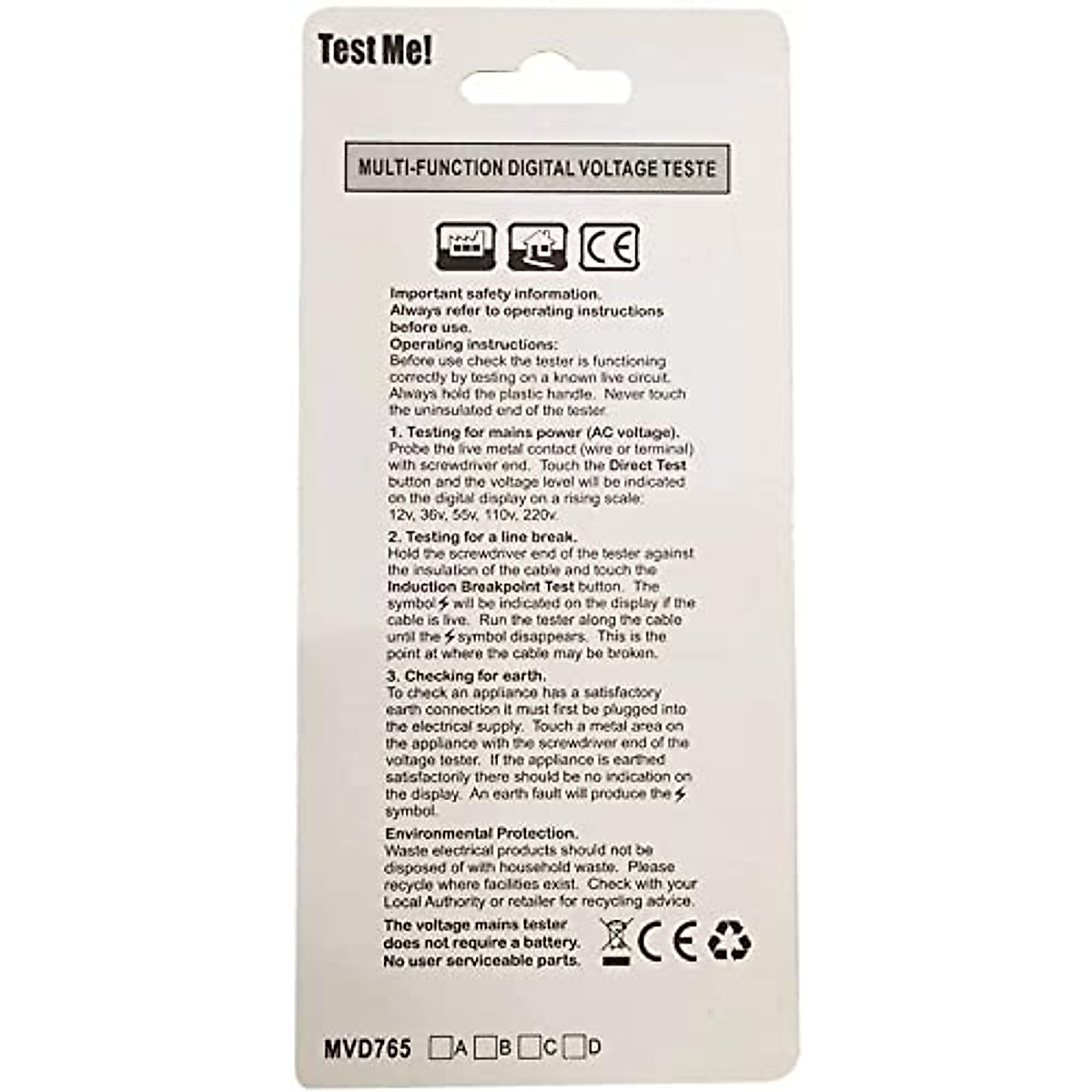 Heyiarbeit Non-Contact Voltage Tester Pen AC 12-250V Voltage Detector Pen LCD Circuit Tester Detector Circuit Test Pen Circuit Tester Tool