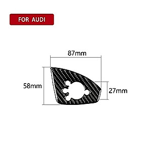 NC Carbon Fiber Trim Cover Sticker Compatible with Audi TT 8n 8J MK123 TTRS 2008-2014 (Carbon Fiber A, Door Button Cover B LHD)