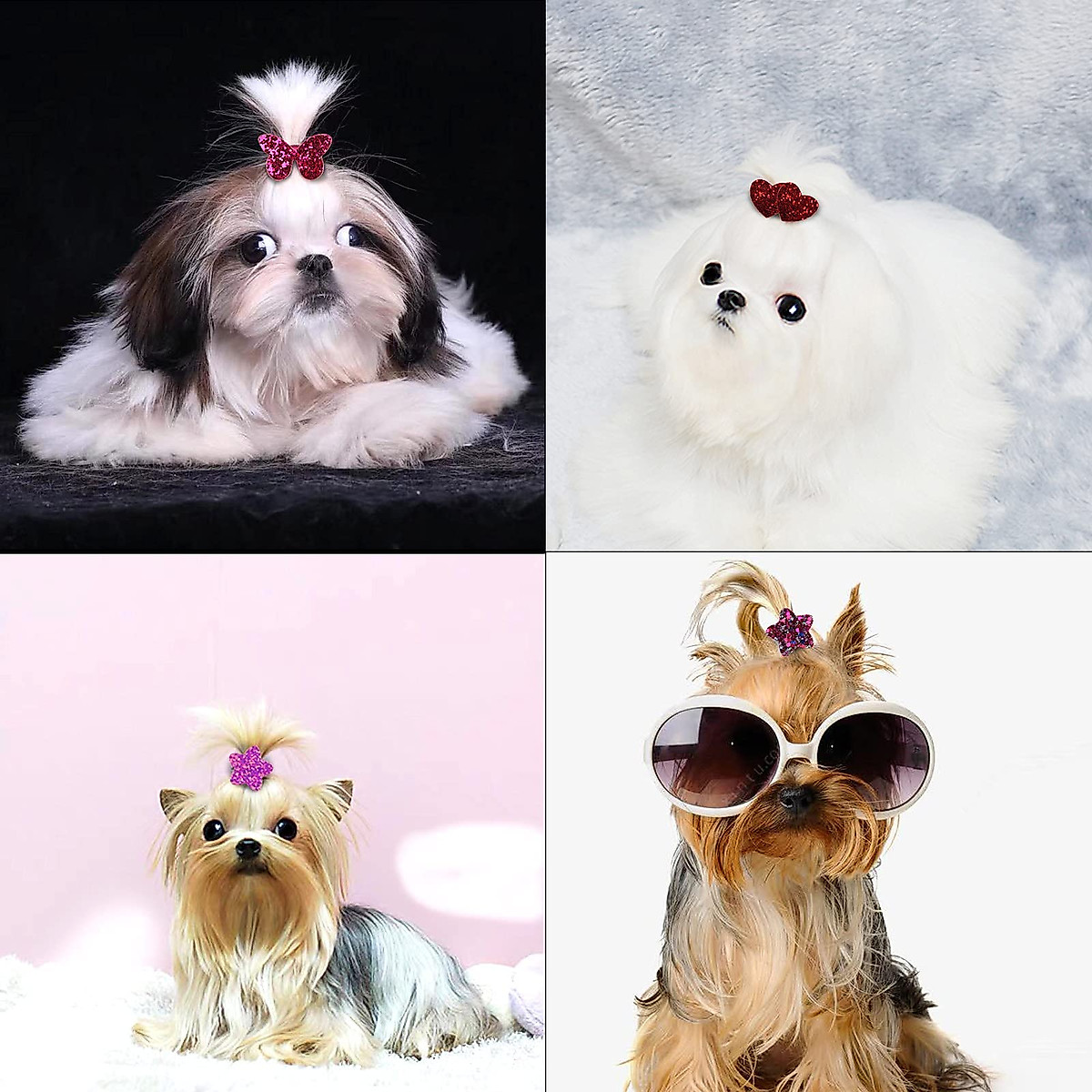 36 Pcs Glitter Hair Ties for Baby Girls Elastic Rubber Bands Hair Scrunchies for Toddler Girls Rainbow Sequin Sparkle Star Heart Butterfly Cartoon Ponytail Holders Hair Accessories Sold by Zifengcer