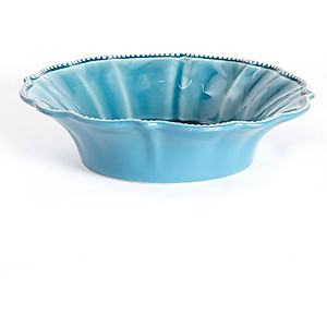 GADEN 12-Piece Dinnerware Set Denim Household Plate Bowl Embossed Tableware Combination (Color : D, Size : As Shown)