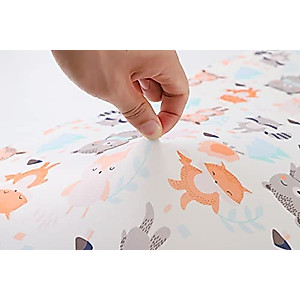 Tontukatu Changing Pad Cover Set 3 Pack Jersey Knit Ultra Soft for Baby Boys Girls Elephant Tiger/Fox/Grey