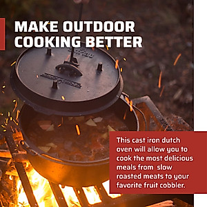 Camp Chef 12 Qt Seasoned Cast Iron Dutch Oven