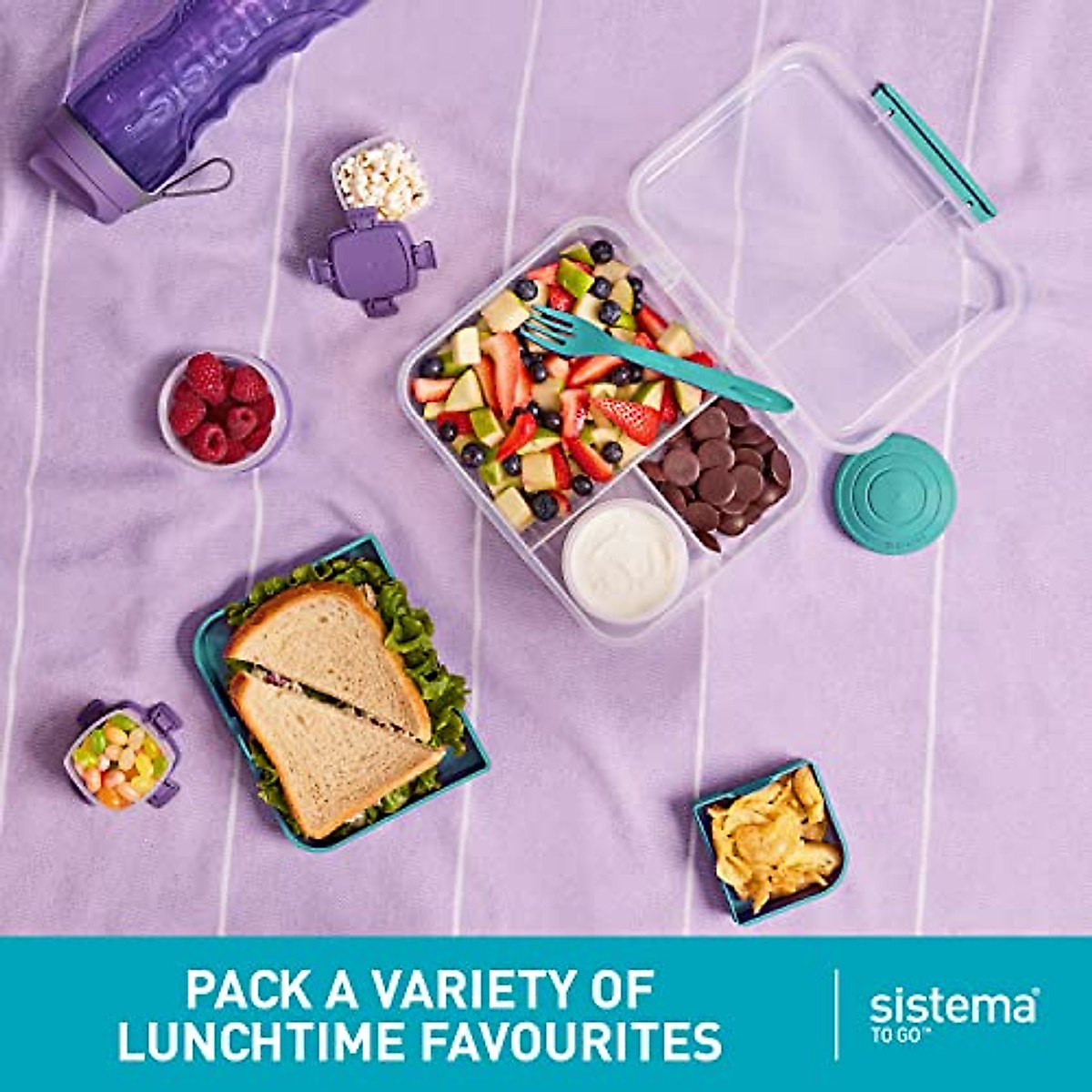 Sistema Bento Box Adult Lunch Box with 2 Compartments