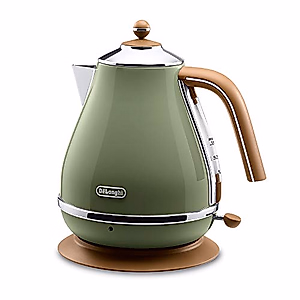 Delonghi Electric kettle (1.0L)「ICONA Vintage Collection」 KBOV1200J-GR (Olive green)【Japan Domestic genuine products】