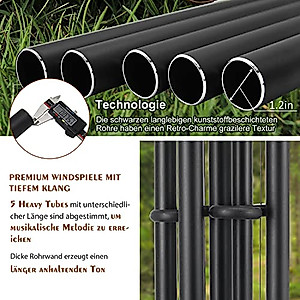 ASTARIN Large Wind Chimes Outdoor 48 Inch Sympathy Wind Chime with 5 Heavy Aluminum Tubes Tuned Soothing Melody, Memorial Wind Chimes for Outside Decoration (Patio, Garden, Yard)