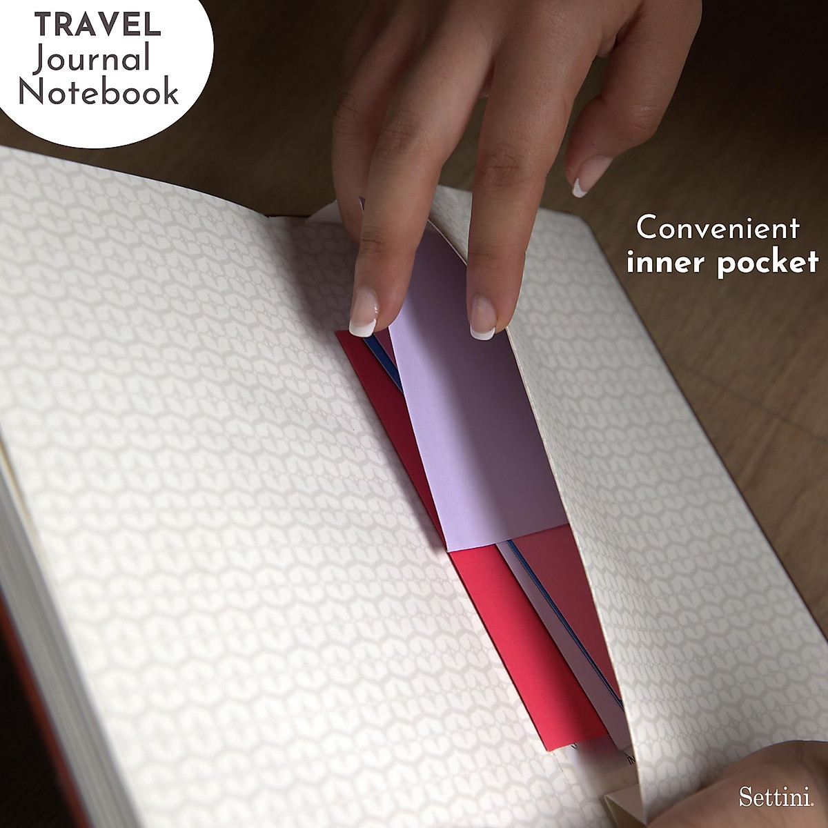 SETTINI Journals for Writing - Gift for Women and Men - Hardcover Notebook - Cute Journal - Lined Journal - Writing Journal -Faux Leather, Elastic Closure, Bookmark, Inner Pocket. Lay Flat (Black Bee)