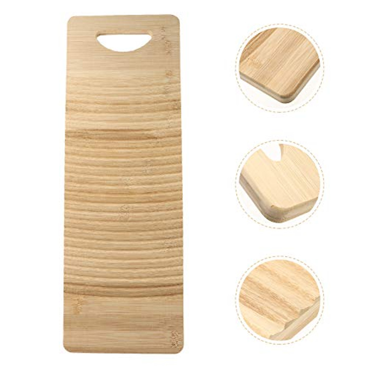 Cabilock Hand Tools Washing Board Wood Washboard Practical Clothes Bamboo Washboard Anti-Slip Laundry Cleaning Board Manual Washing Tool for Home School Wash Boards-Old Fashioned Household Tools