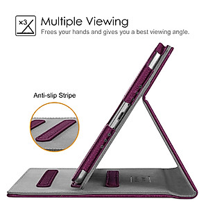 Fintie Case for iPad Mini 4 - [Corner Protection] Multi-Angle Viewing Folio Smart Stand Protective Cover with Pocket, Auto Wake/Sleep, Compatible with iPad Mini 5th Gen 2019 (Purple)
