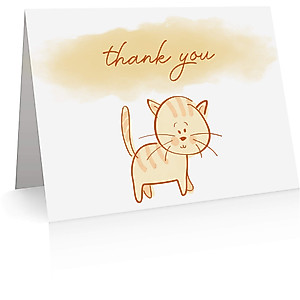 Cats Thank You Note Cards (24 Foldover Cards and Envelopes) Cat Cards
