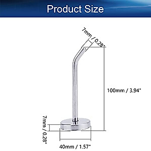 Yinpecly 3.94" Height Stainless Steel Wall Mounted Hook Elephant Nose Hook Robe Hooks Single Towel Hanger with Screws, for Bedroom Bathroom Kitchen Silver Tone 5pcs