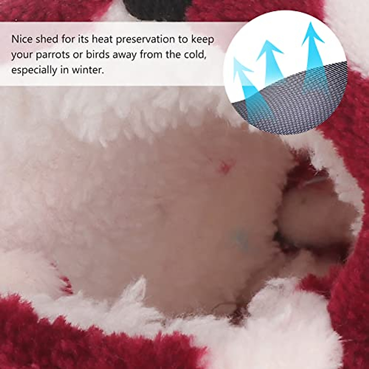 ULTECHNOVO Guinea Pig Bedding Small Pet Cage Hammock, Warm Pet Bed House Cage for Sugar Glider Fleece Chinchilla Parrot Guinea Pig Squirrel Hamster Playing Sleeping(S Red) Guinea Pig Hideout