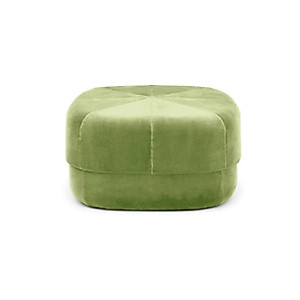 ESRADA Footstool Ottoman Velvet Footrest Stool Ottoman Modern Foot Stool Ottoman Round/Square Sofa Footrest Extra Seating for Living Room Entryway Office B-65x65x35cm