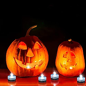 idyl light Submersible LED Lights,Waterproof Pool Tea Lights Shower Led Lights Underwater LED Candle Lamp for Aquarium Home Crafts Wedding Party Decorations Fountain (12 Pack, White)