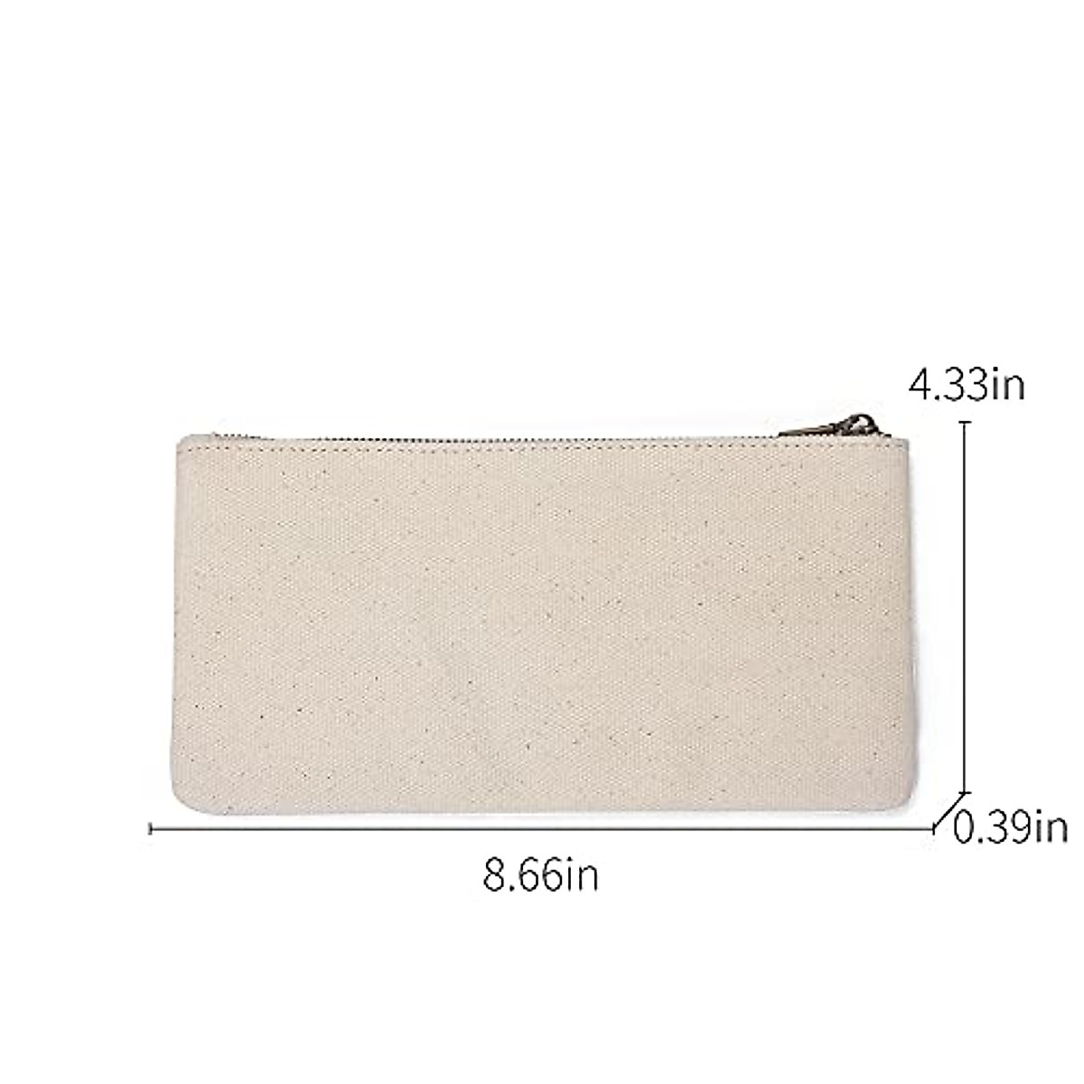 YONBEN Canvas Pencil Pen Case Stationery Case Pouch Bag(Black, S)