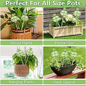 Sawowkuya 4 Pcs Plant Watering Globes, Cactus Self Watering Planter Insert，Glass Plant Watering Devices for Indoor and Outdoor Plants Accessories