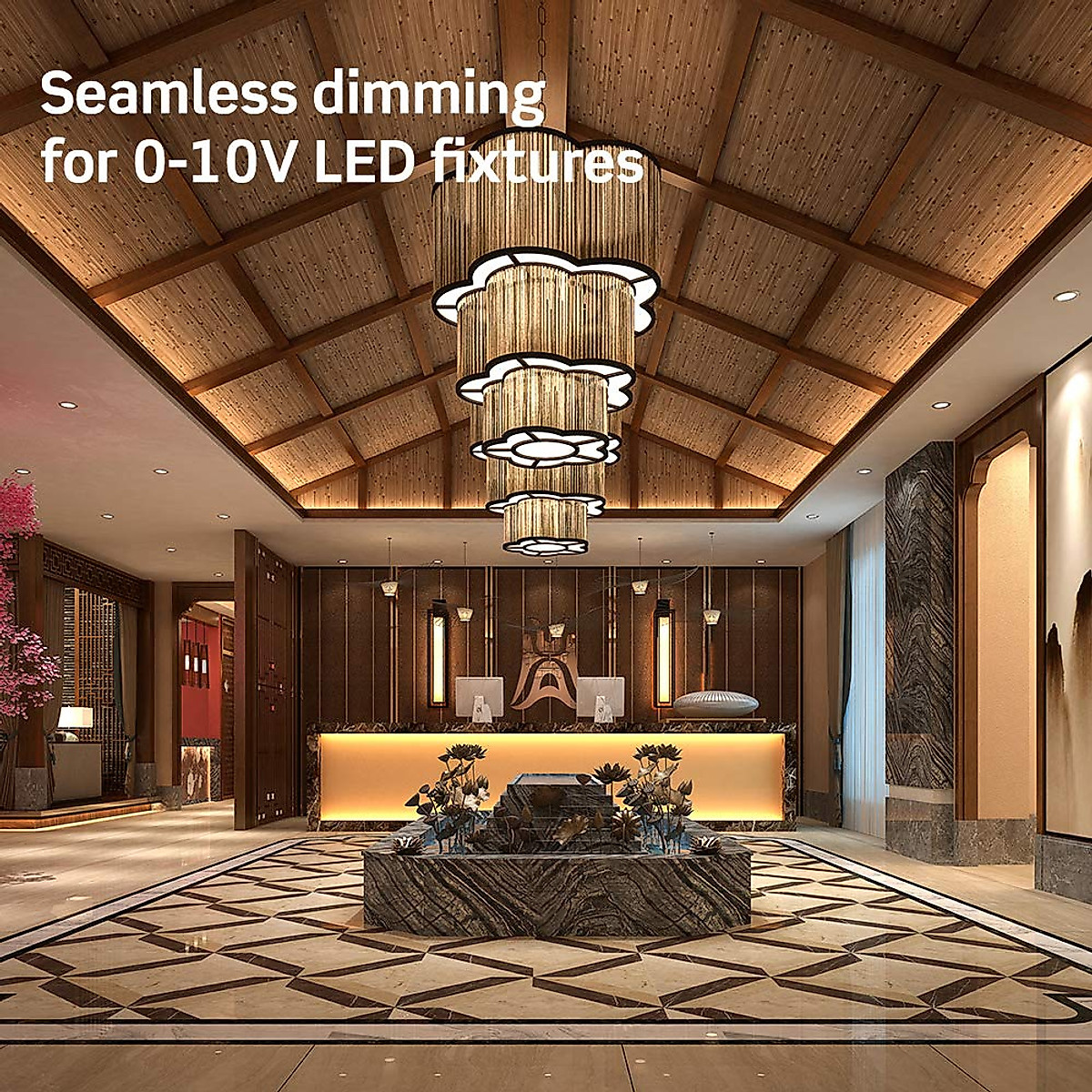 Leviton IllumaTech Dimmer Switch for 0-10V LED, Mark 7 Florescent Ballasts, IP710-DLZ, White, Image