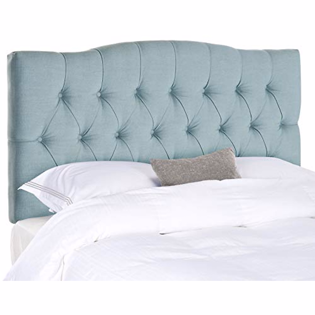 Safavieh Axel Sky Blue Upholstered Tufted Headboard (King)
