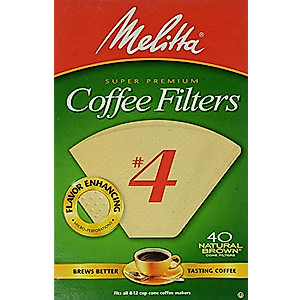 Melitta Thermal Carafe 10-Cup Pour-Over Coffee Brewer with 40 Extra #4 Natural Brown Cone Filters