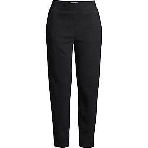 Lands' End Womens Terry Ankle Sweatpants Black Plus 1x